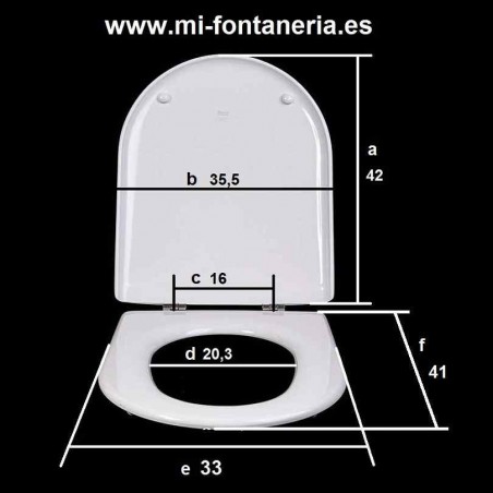 Tapa Inodoro Meridian Antiguo de Roca